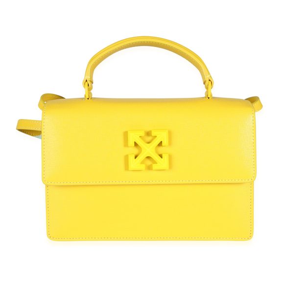 Off-White | Bags | Offwhite Yellow Saffiano Leather Jitney 4 Tonal ...